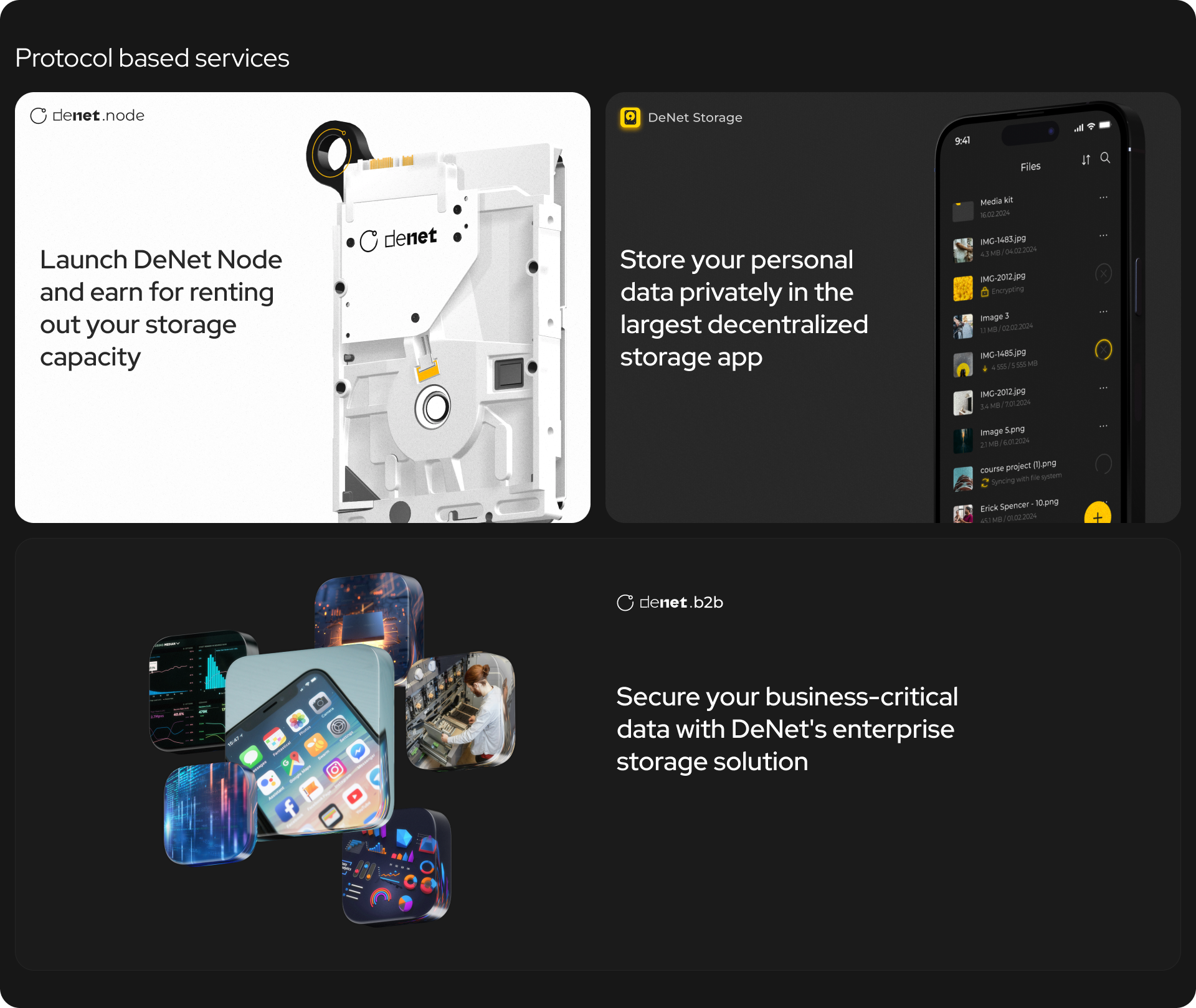 Built-on services - DeNet Docs